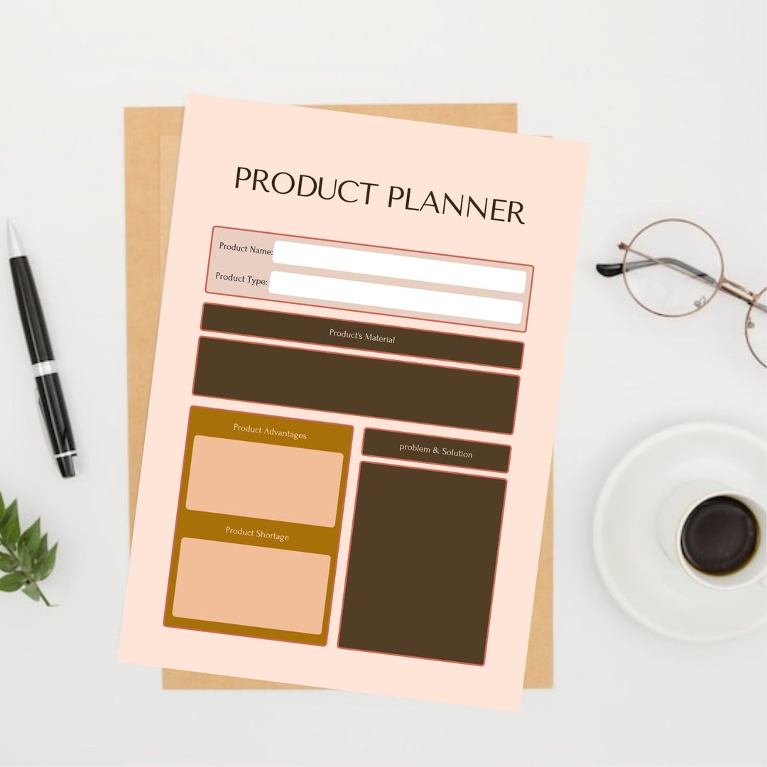 Product Planner, Planner, Downloadable, Printable Planner, Instant ...