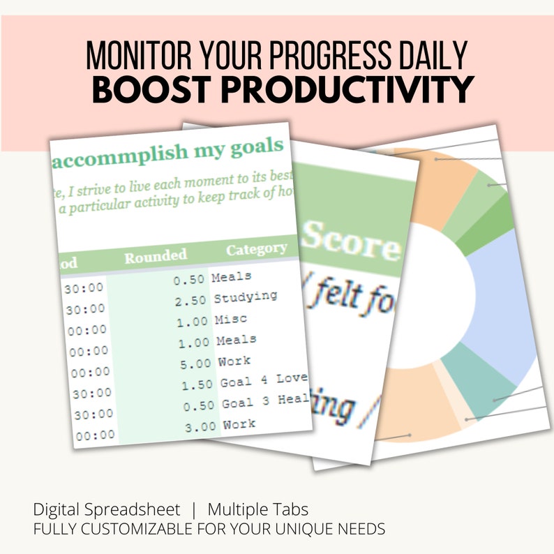 Your Daily Time Management and Productivity Tracker - Etsy