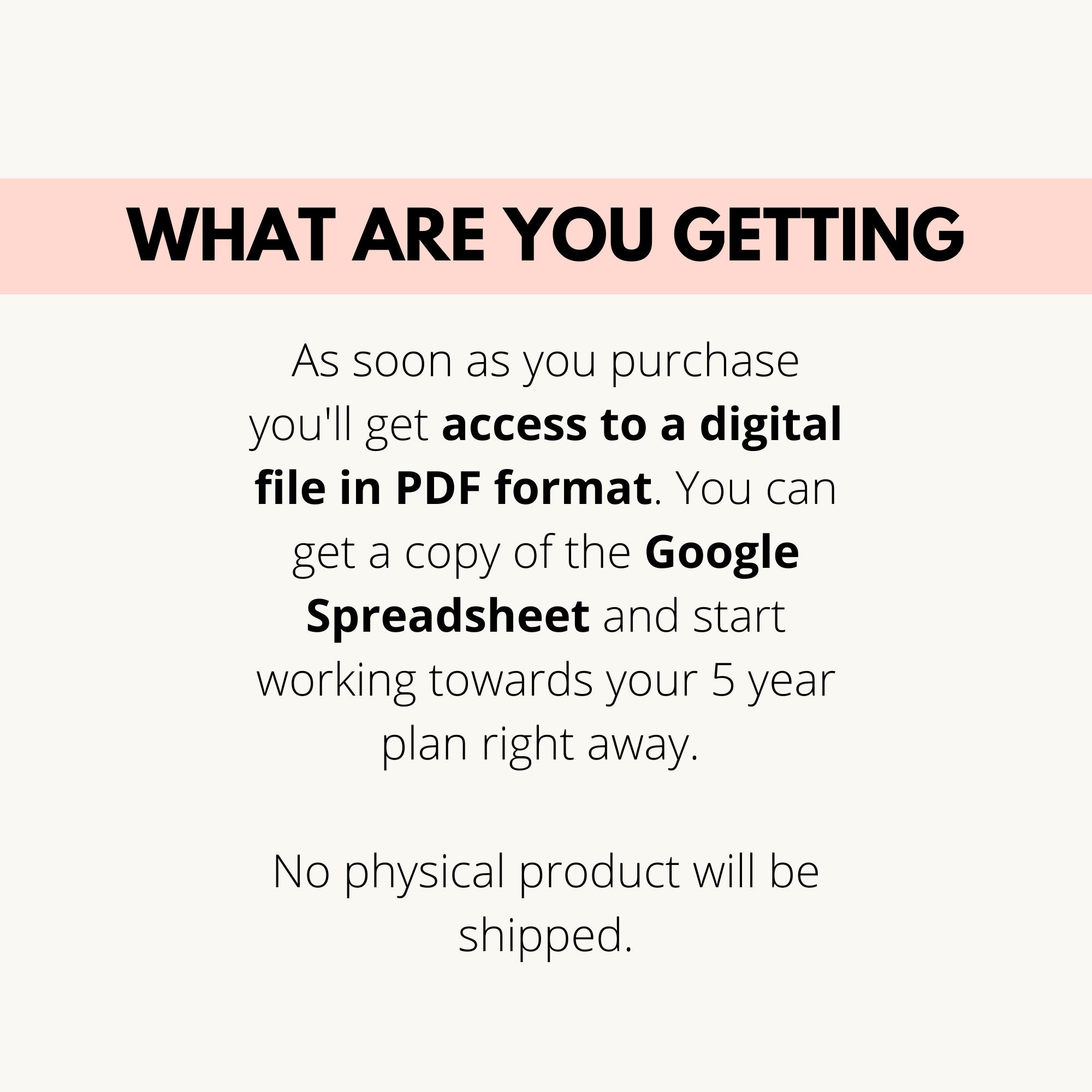 Ultimate 5 Year-plan - Goals Tracker by Yearly, Quarterly, Weekly, and ...