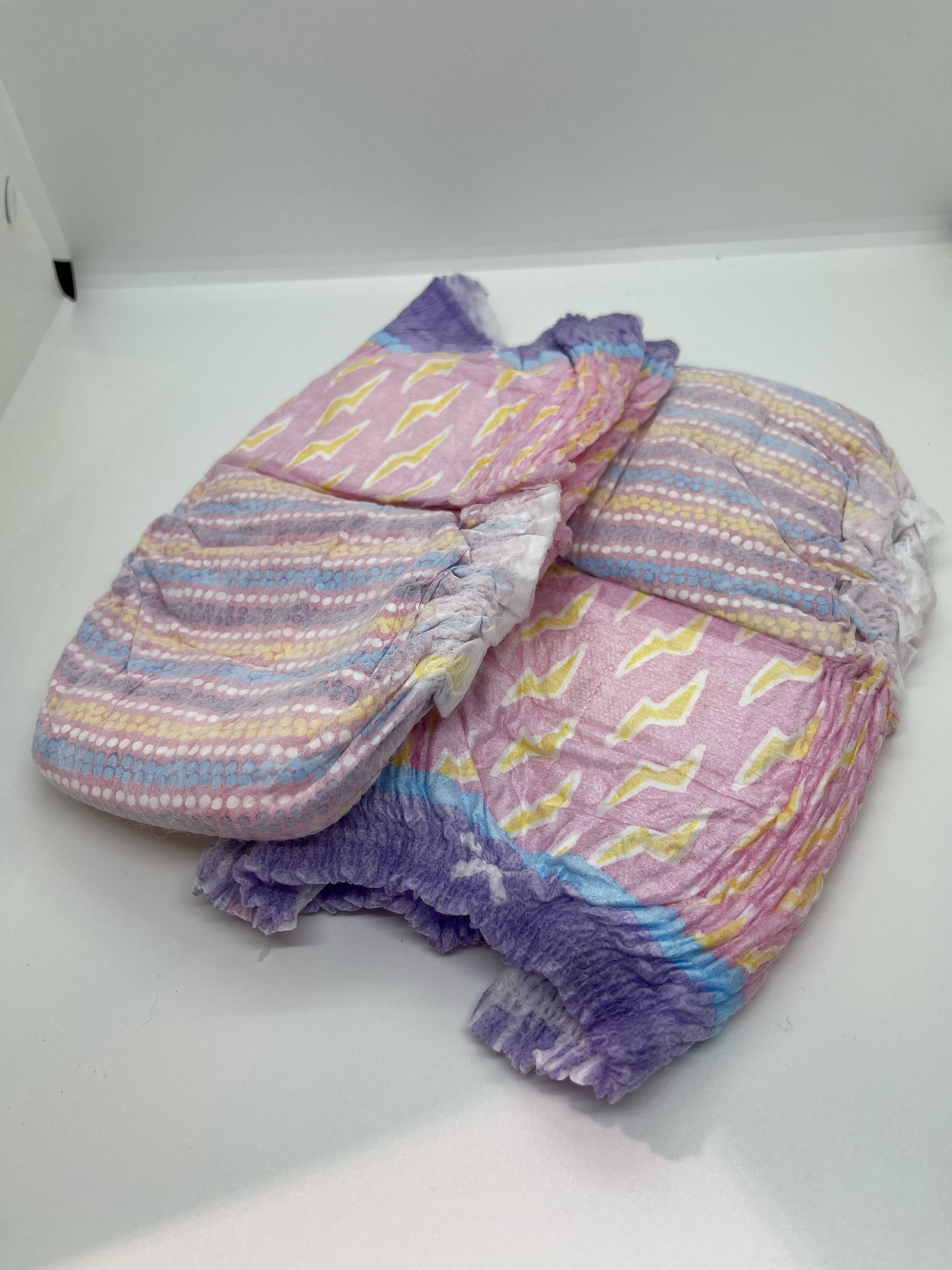 Girls Ninjamas Large Nighttime Underwear 2x Lighting Bolt Design ...