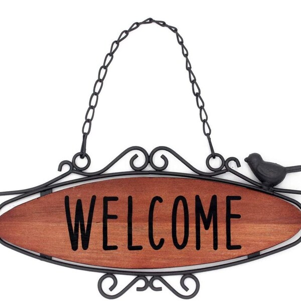 Round Welcome Signs for Front Door - Etsy