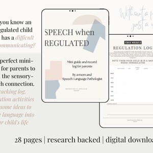 Speech, Language and Regulation Mini-guide - Etsy