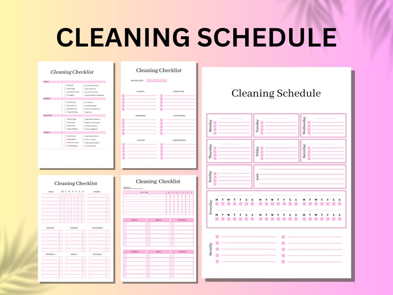 Chores Chart Printable, Cleaning Schedule, Cleaning Planner, Cleaning ...