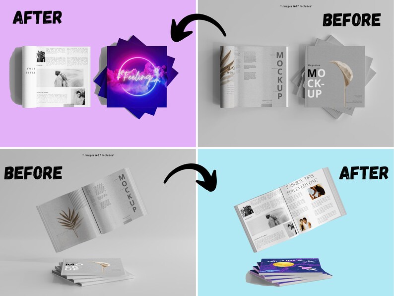 Square Magazine Mockup, Square Magazine Mockup PSD, Square Magazine ...