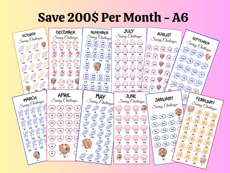 Spar Challenge zum Ausdrucken Spar Challenge zum Ausdrucken - Etsy.de