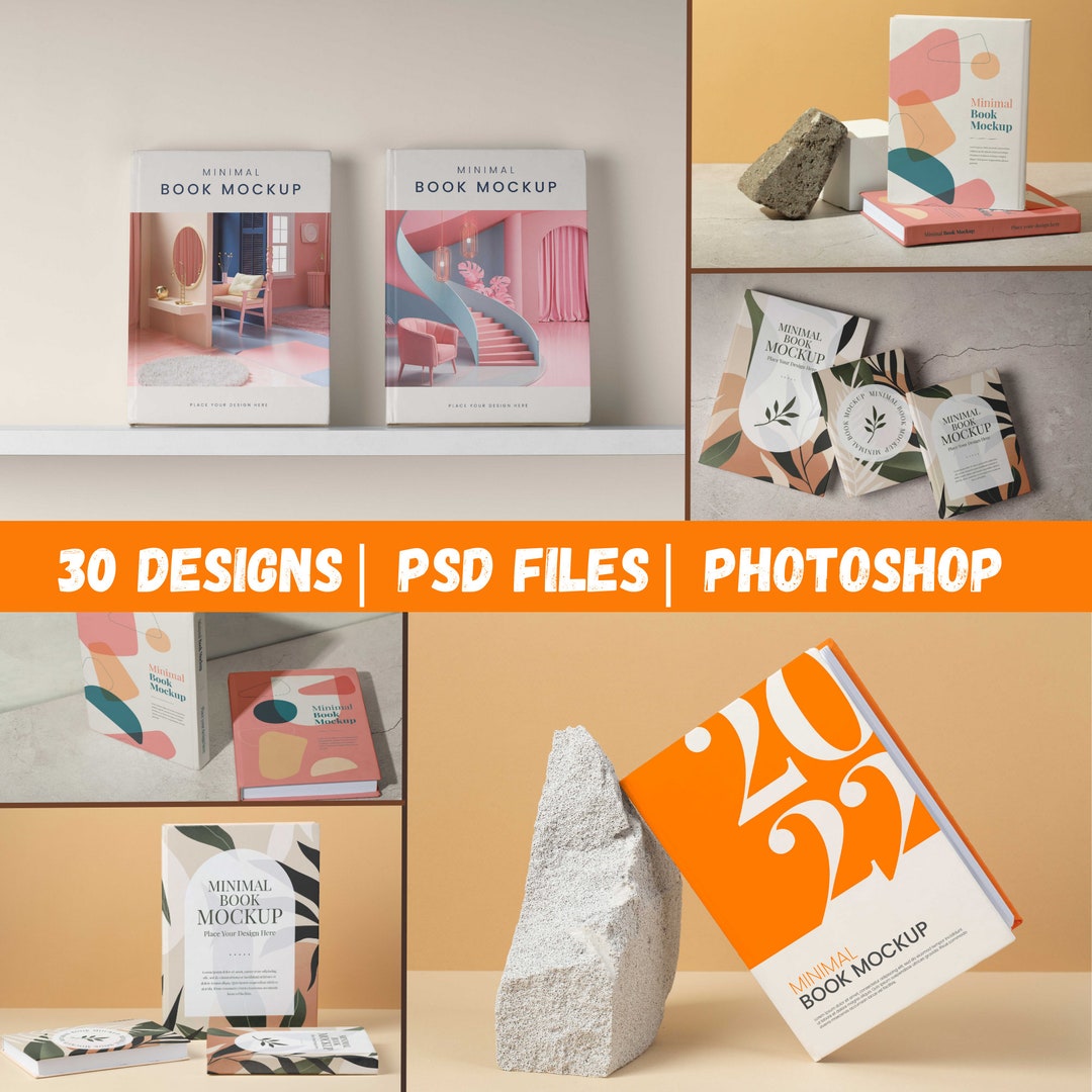Book Mockup Bundle, Book Mockup PSD, Books Mockup, Book Cover Mockup ...