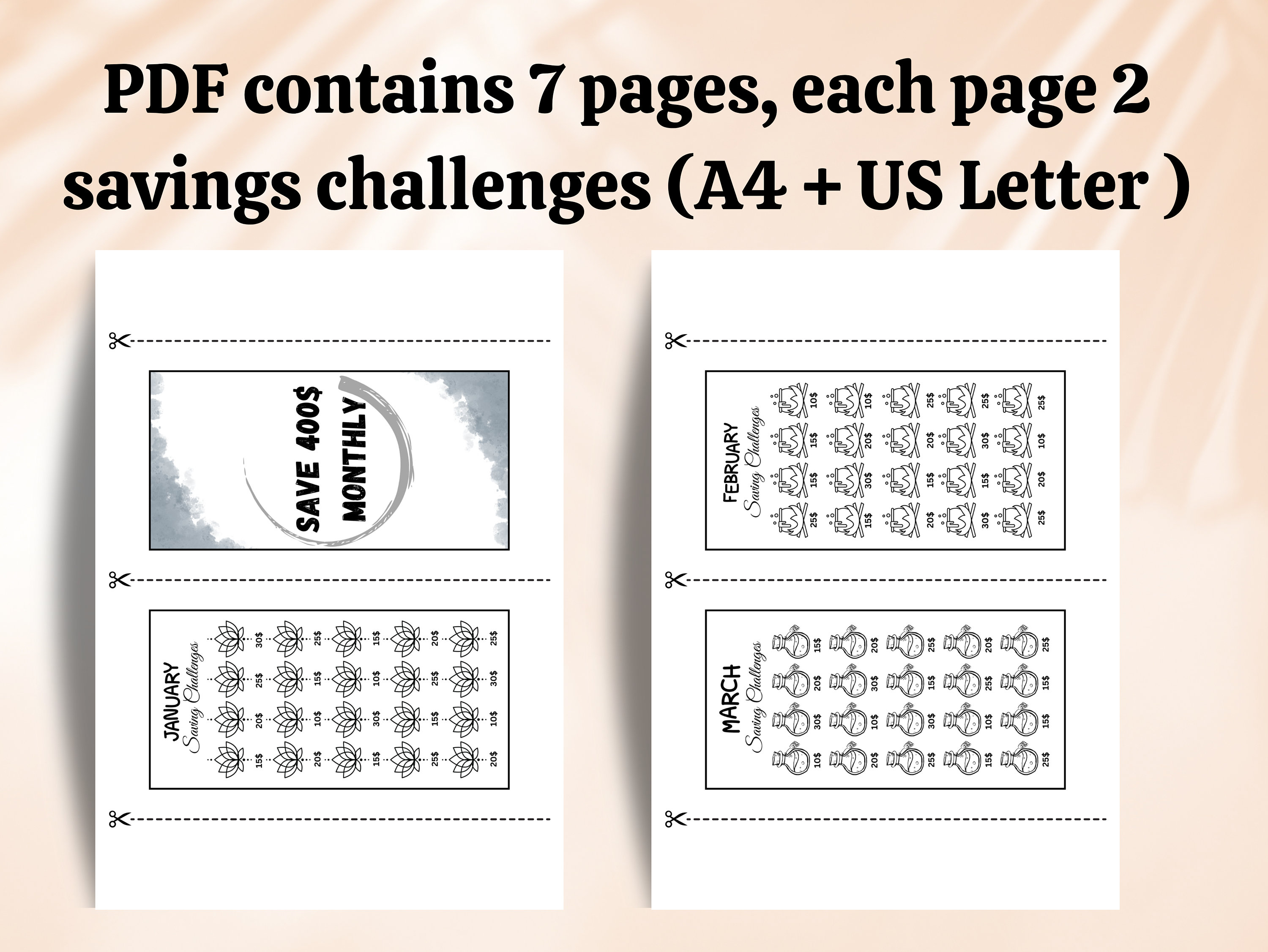 Savings Challenge, Savings Challenge Printable, Saving Challenge ...