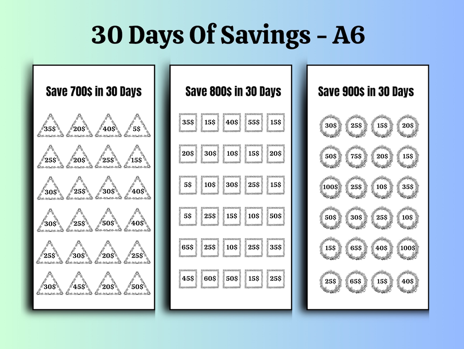 Saving Challenge Printable, Printable Saving Challenge, Savings ...