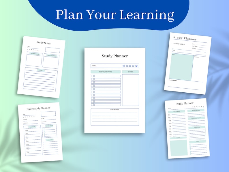 Student Planner Printable, Study Planner Printable, College Student ...