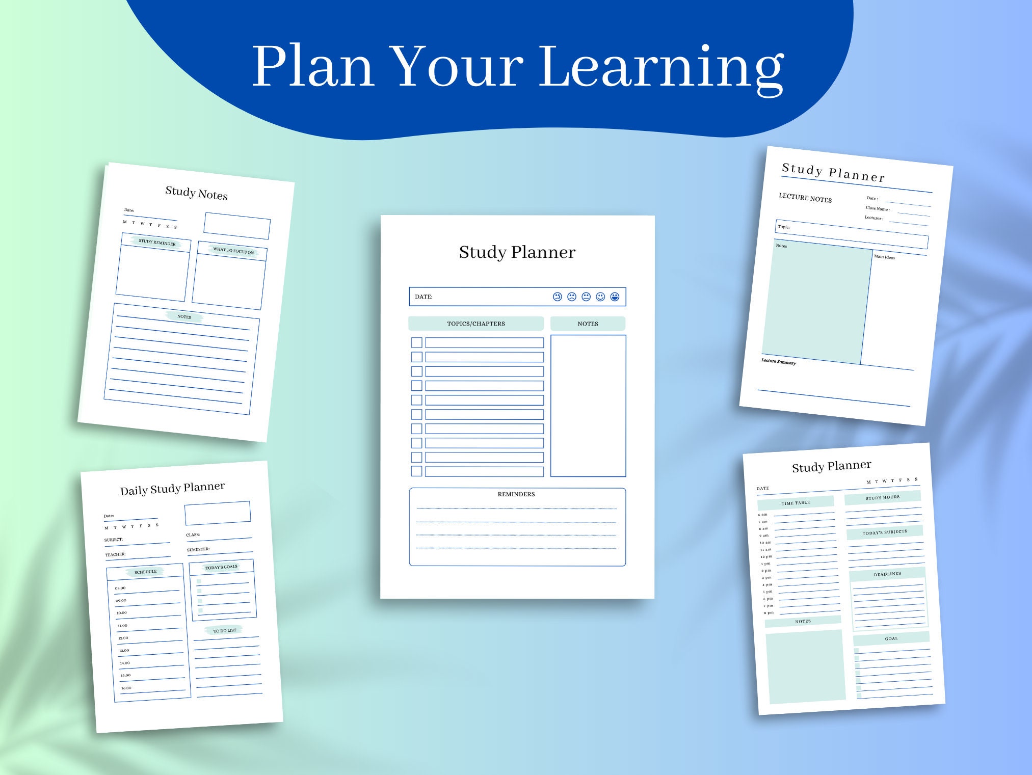 Student Planner Printable, Study Planner Printable, College Student ...