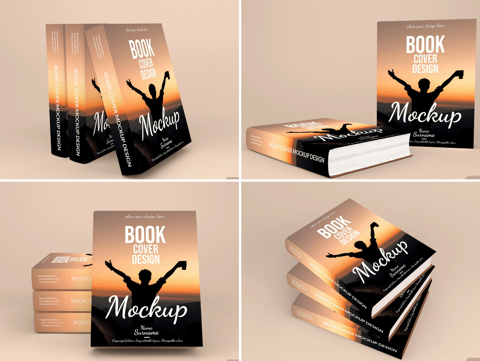 Book Mockup Bundle, Book Mockup PSD, Books Mockup, Book Cover Mockup ...
