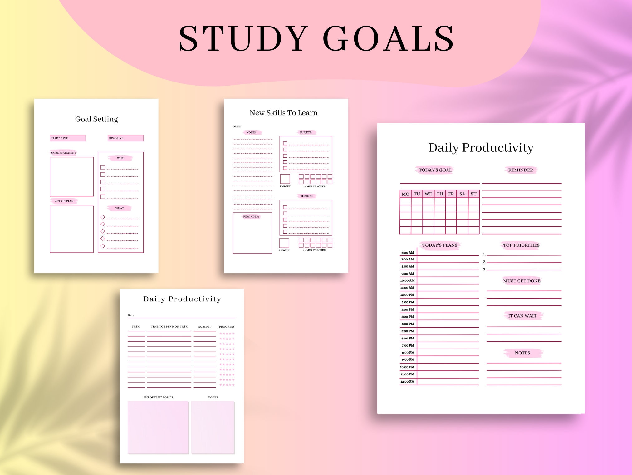 Student Planner Printable Study Planner Printable College - Etsy