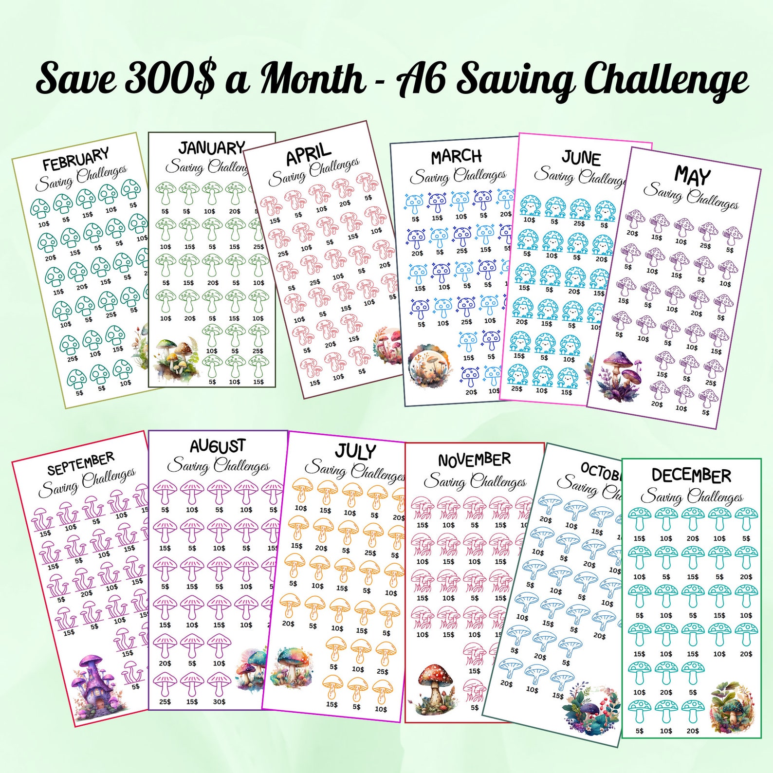 Savings Challenge, Savings Challenge Printable, Saving Challenge ...