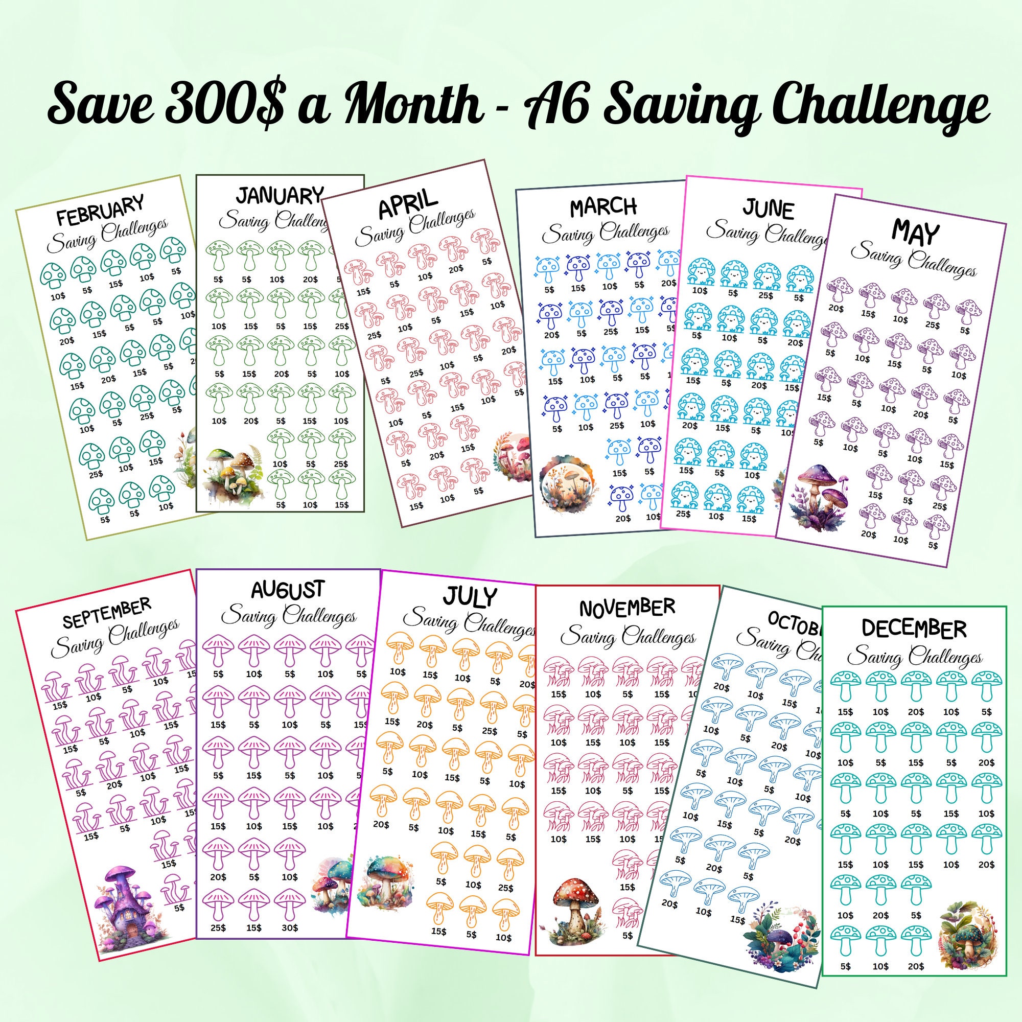 Savings Challenge, Savings Challenge Printable, Saving Challenge ...
