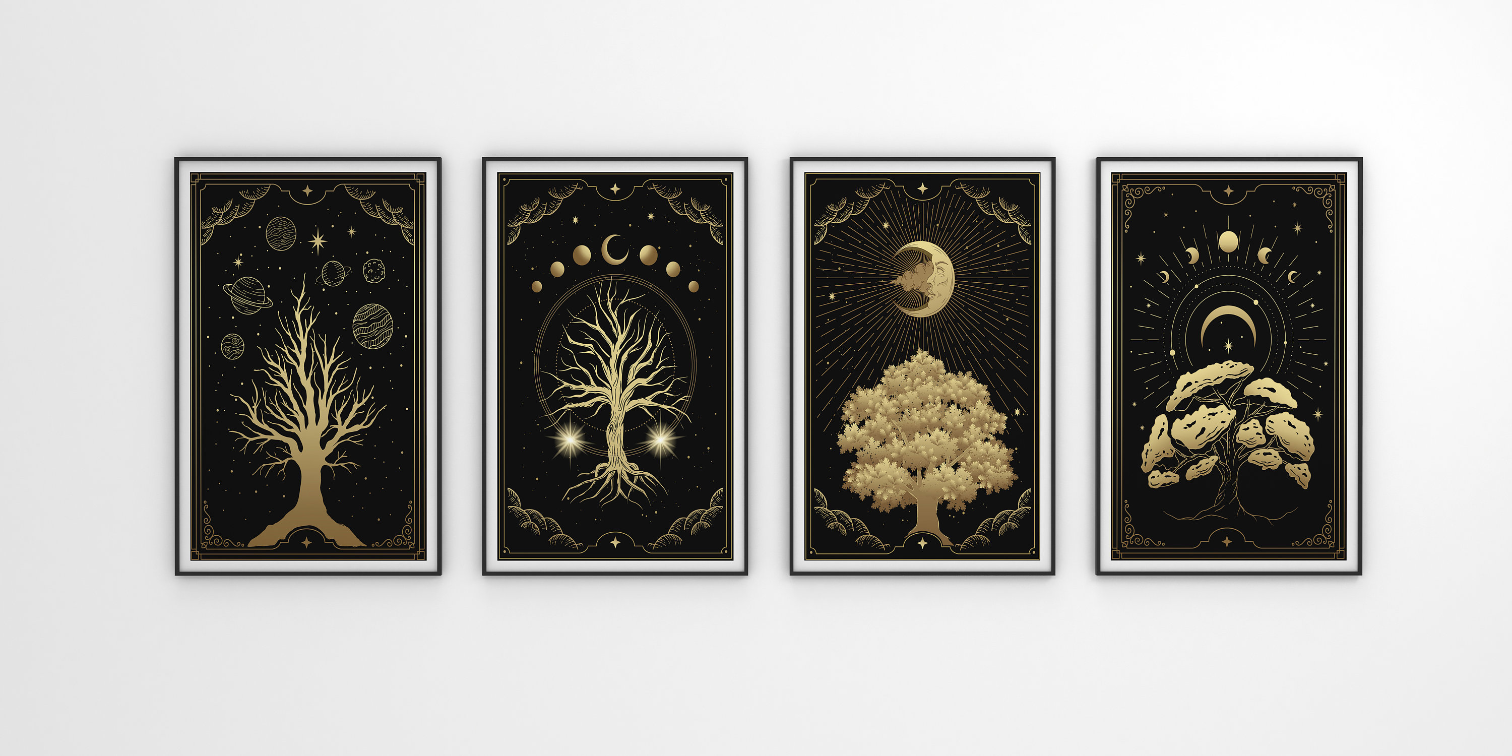 Gothic Wall Art Printable Tree of Life, Gothic Home Decor Wall Art ...