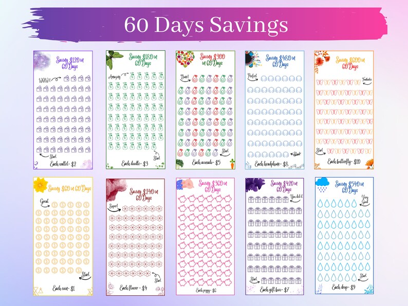 Savings Challenge, Savings Challenge Printable, Saving Challenge ...