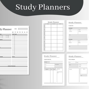 Student Planner Printable, Study Planner Printable, College Student ...