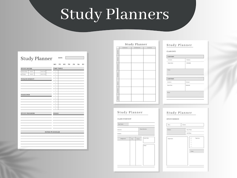 Student Planner Printable, Study Planner Printable, College Student ...
