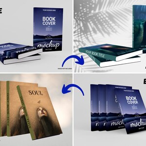 Book Mockup Bundle, Book Mockup PSD, Books Mockup, Book Cover Mockup ...