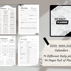 Daily Planner Printable, Undated Planner Printable, A5 Planner Inserts ...