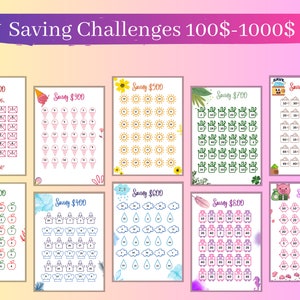 Saving Challenge Printable, Printable Saving Challenge, Savings ...