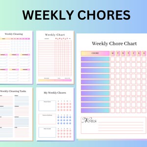 Chores Chart Printable, Cleaning Schedule, Cleaning Planner, Cleaning ...