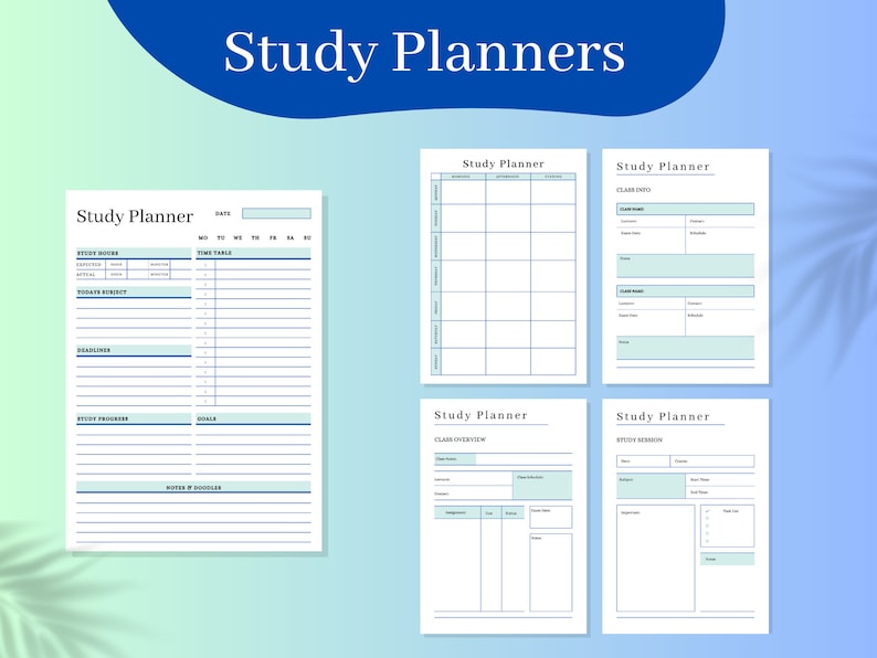 Student Planner Printable, Study Planner Printable, College Student ...