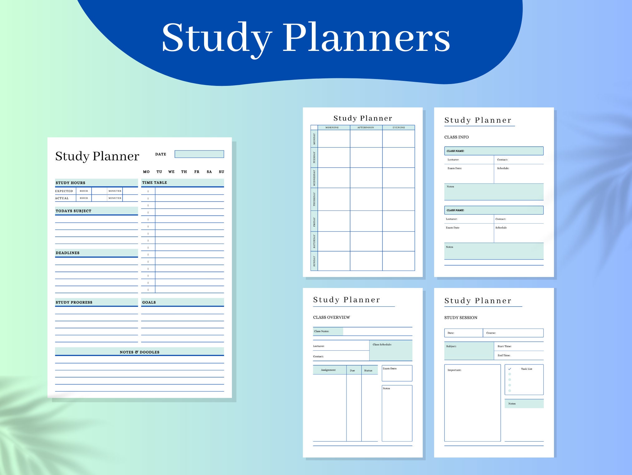 Student Planner Printable Study Planner Printable College - Etsy