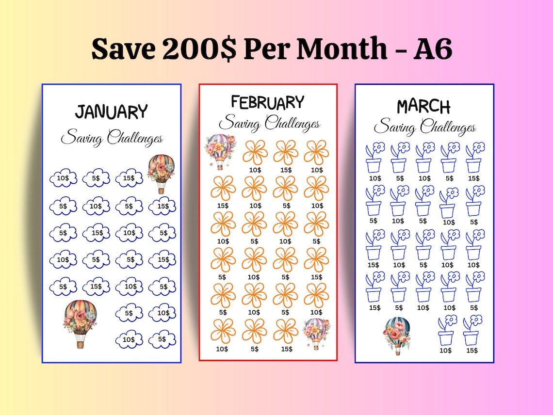 Savings Challenge, Savings Challenge Printable, Saving Challenge ...