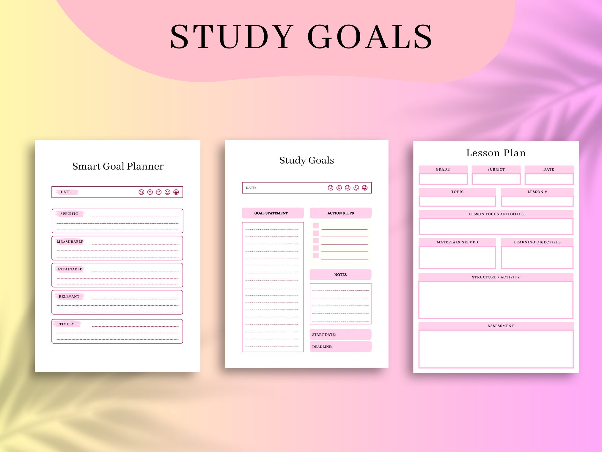 Student Planner Printable Study Planner Printable College - Etsy