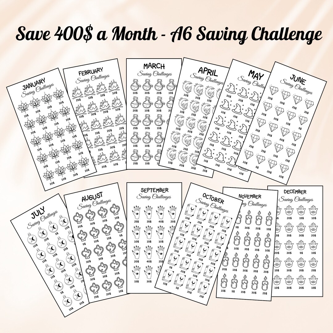 Savings Challenge, Savings Challenge Printable, Saving Challenge ...
