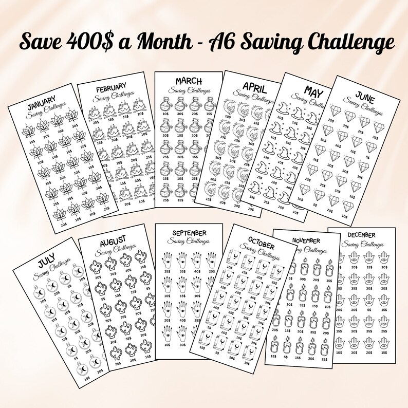 Savings Challenge, Savings Challenge Printable, Saving Challenge ...