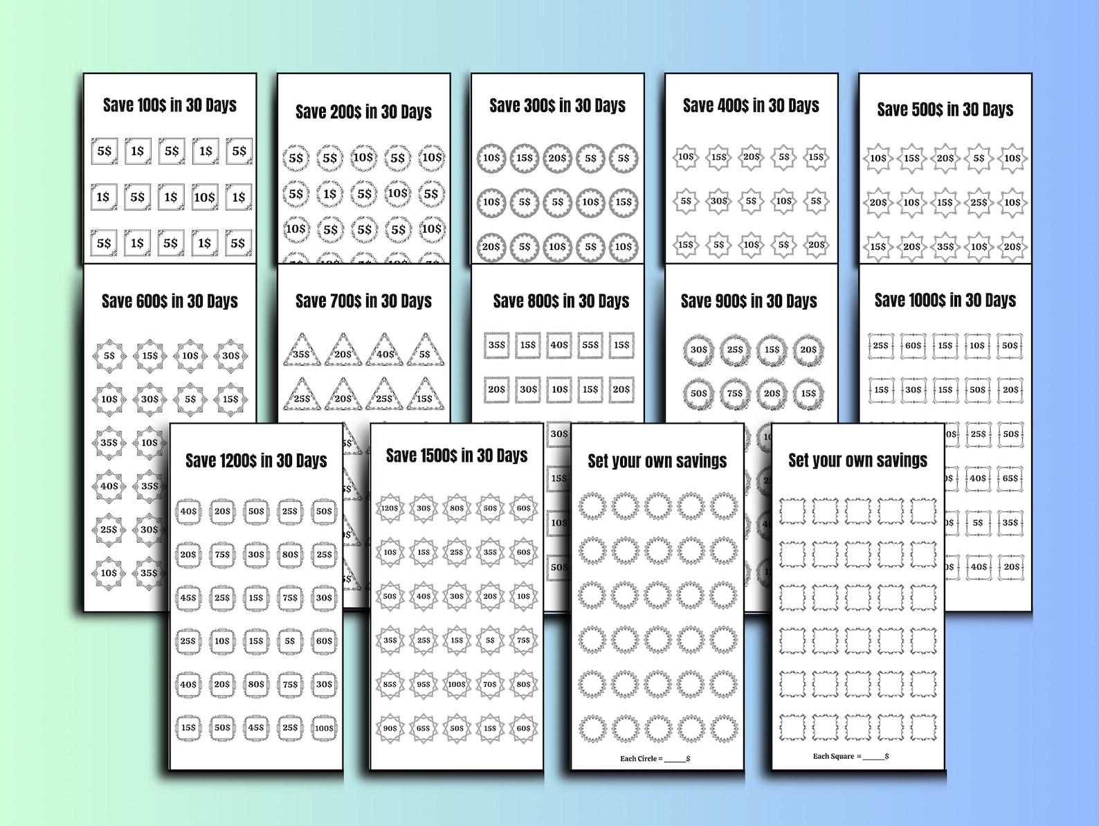 Saving Challenge Printable, Printable Saving Challenge, Savings ...