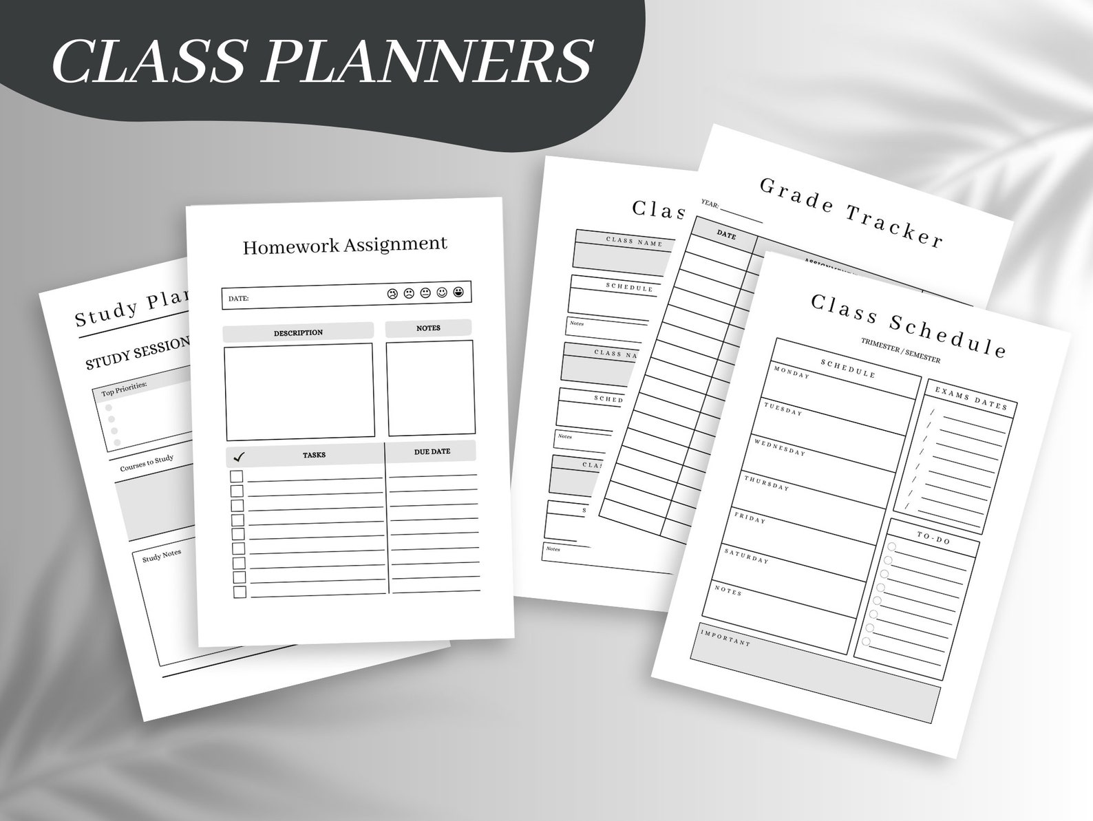 Student Planner Printable, Study Planner Printable, College Student ...
