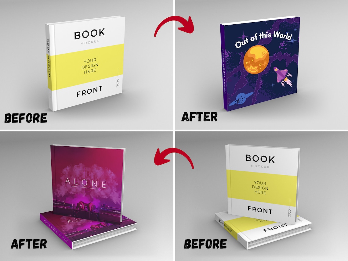 Book Mockup Bundle, Book Mockup PSD, Books Mockup, Book Cover Mockup ...
