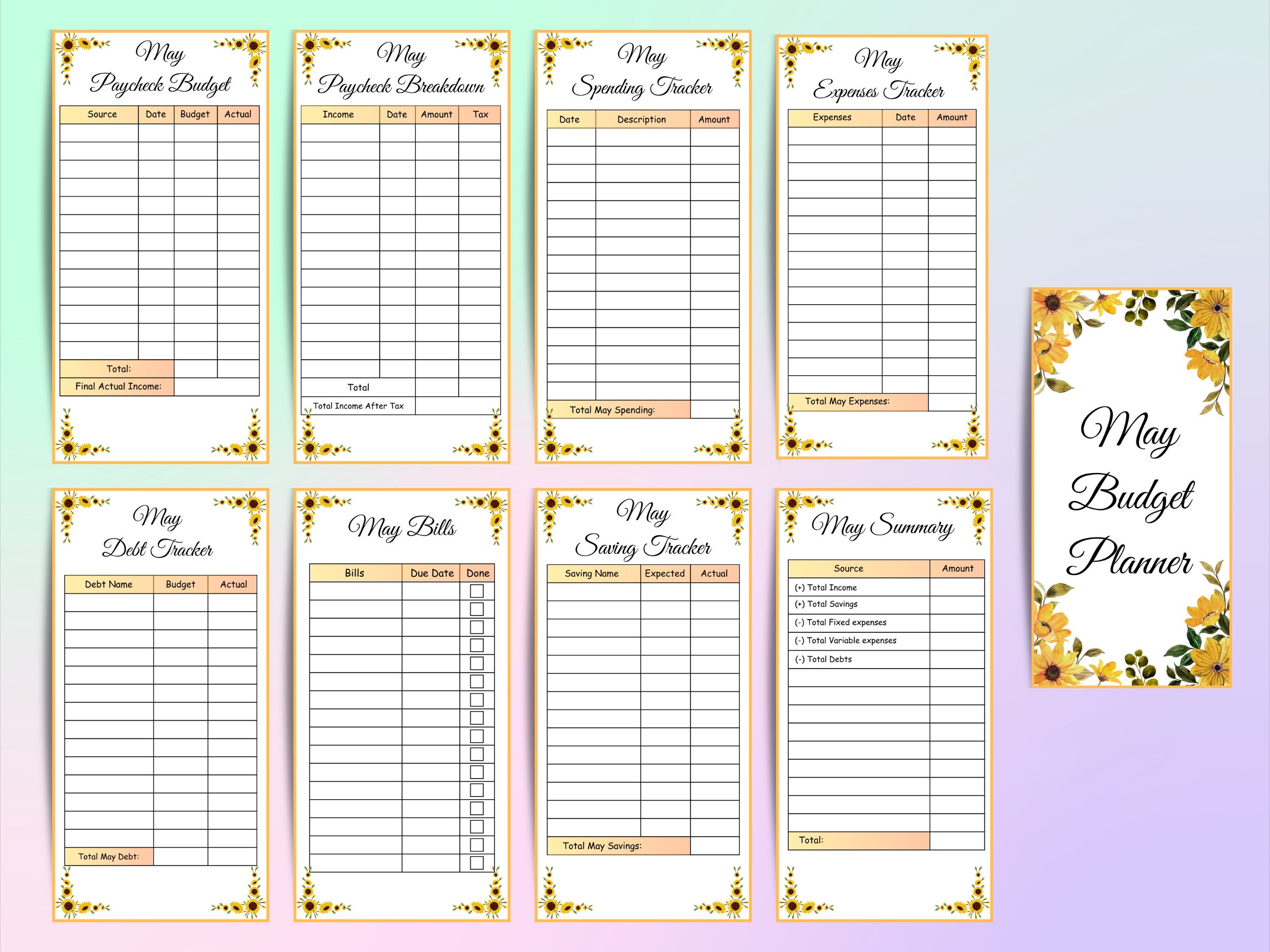 Budget Planner Printable, Budget Binder, Budget Planner, Budget Tracker ...