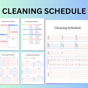 Chores Chart Printable, Cleaning Schedule, Cleaning Planner, Cleaning ...