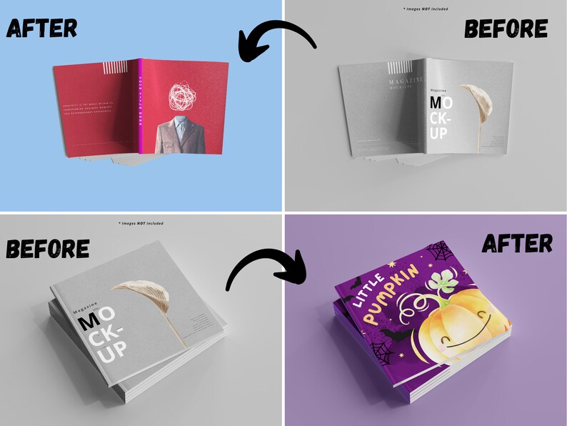 Square Magazine Mockup, Square Magazine Mockup PSD, Square Magazine ...