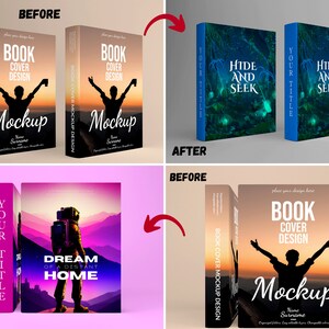Book Mockup Bundle, Book Mockup PSD, Books Mockup, Book Cover Mockup ...