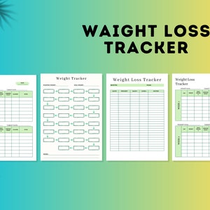 Fitness Planner Printable, Fitness Tracker, Weight Loss Tracker ...