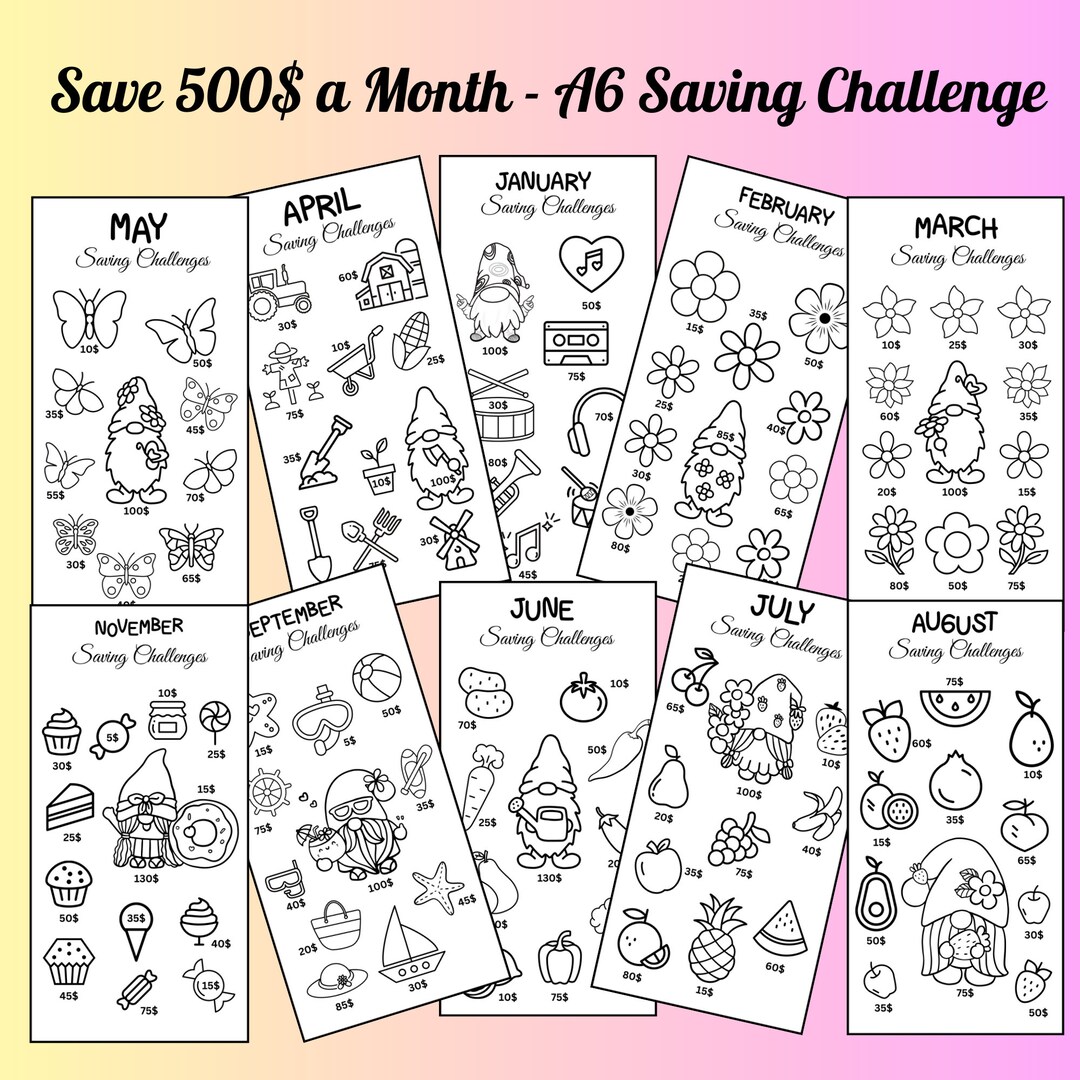 Savings Challenge, Savings Challenge Printable, Saving Challenge ...