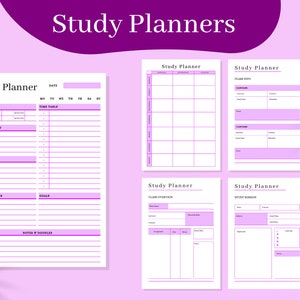 Student Planner Printable, Study Planner Printable, College Student ...