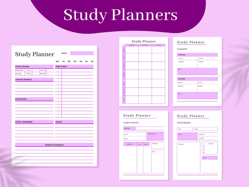 Student Planner Printable, Study Planner Printable, College Student ...