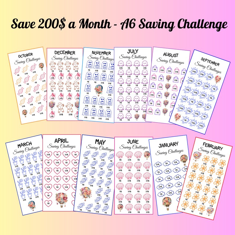 Savings Challenge, Savings Challenge Printable, Saving Challenge ...