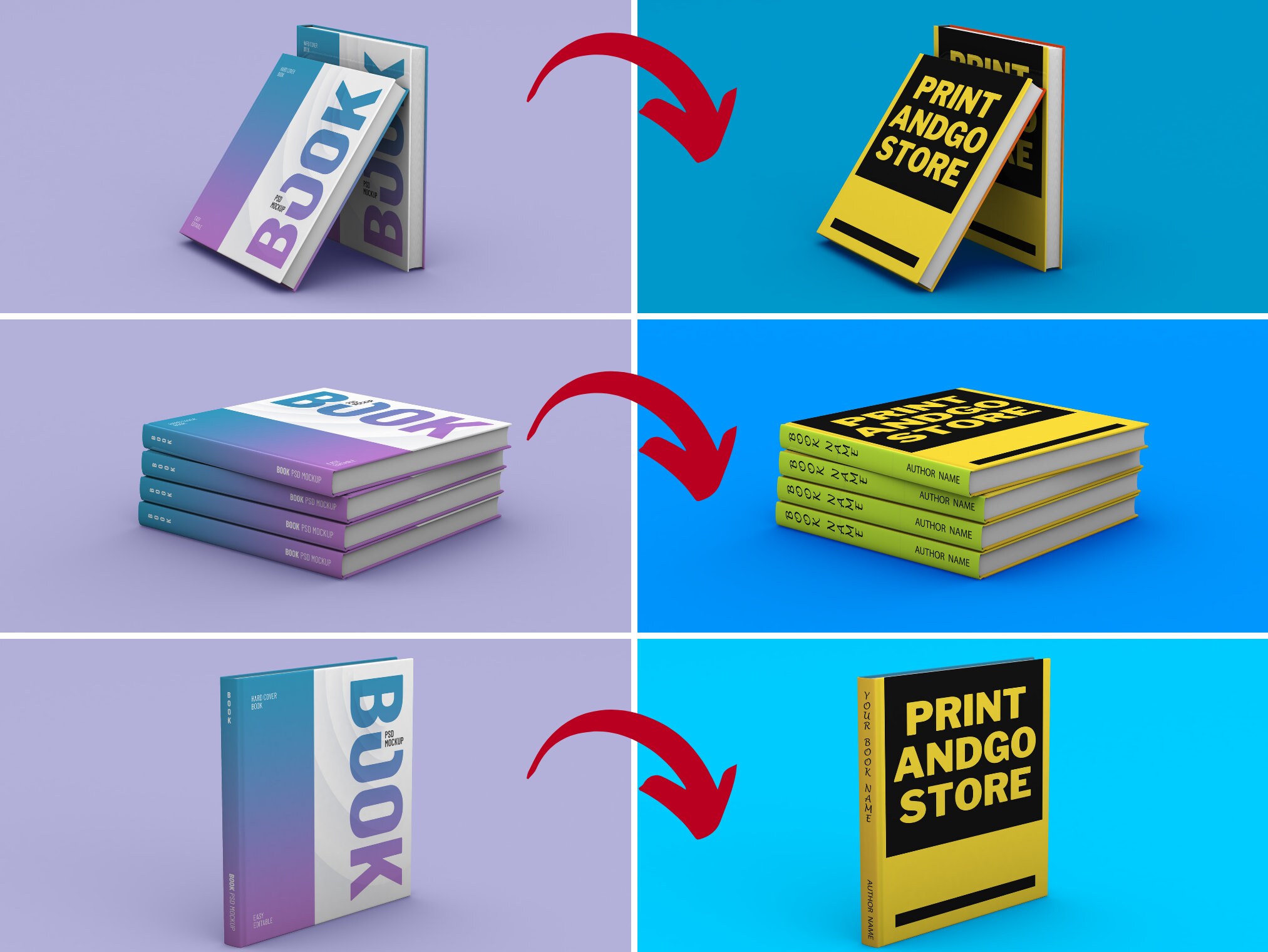 PSD Square Thick Hard Cover Book Mockups Books Mockup Book - Etsy