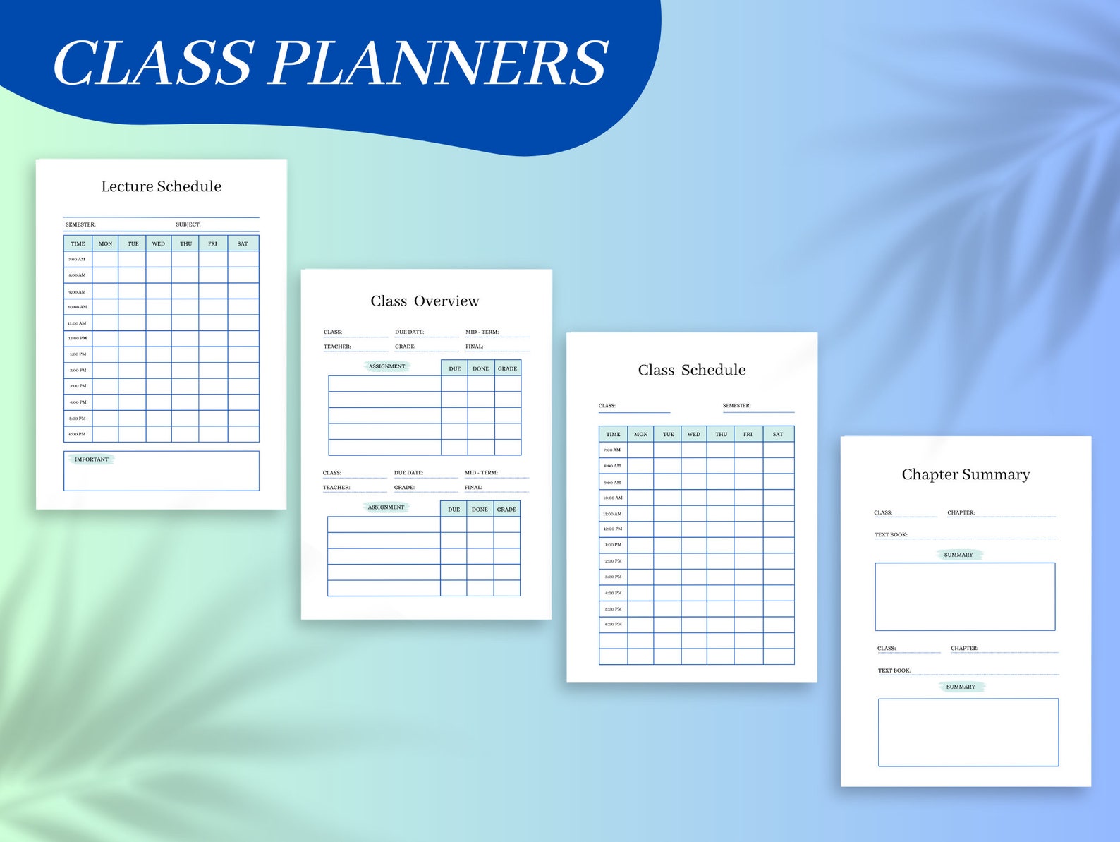 Student Planner Printable, Study Planner Printable, College Student ...