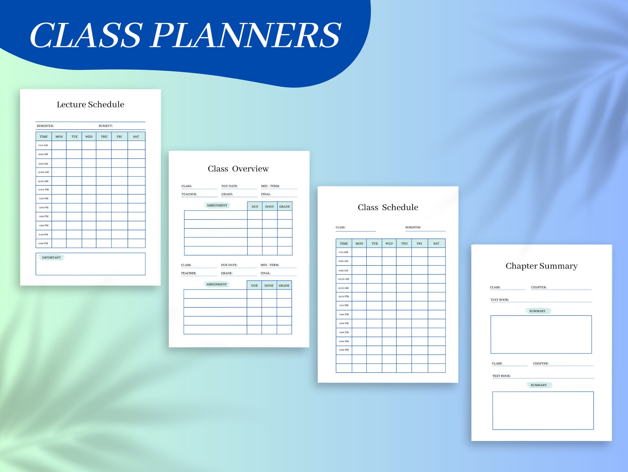 Student Planner Printable, Study Planner Printable, College Student ...