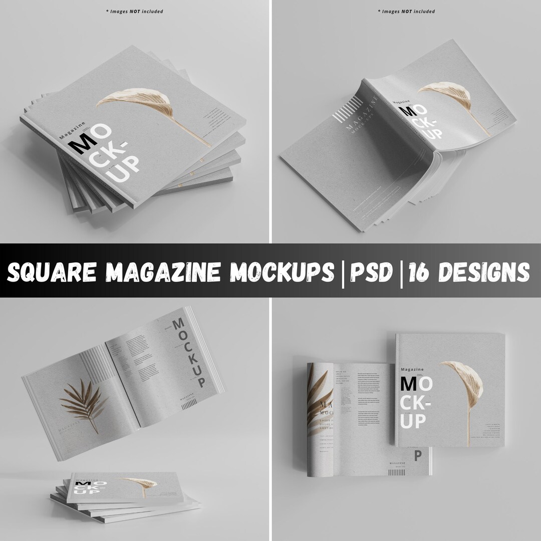 Square Magazine Mockup, Square Magazine Mockup PSD, Square Magazine ...