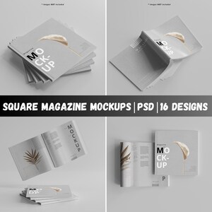 Square Magazine Mockup, Square Magazine Mockup PSD, Square Magazine ...