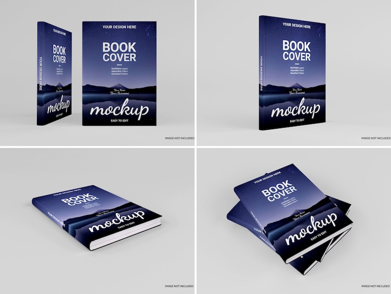 Book Mockup Bundle, Book Mockup PSD, Books Mockup, Book Cover Mockup ...